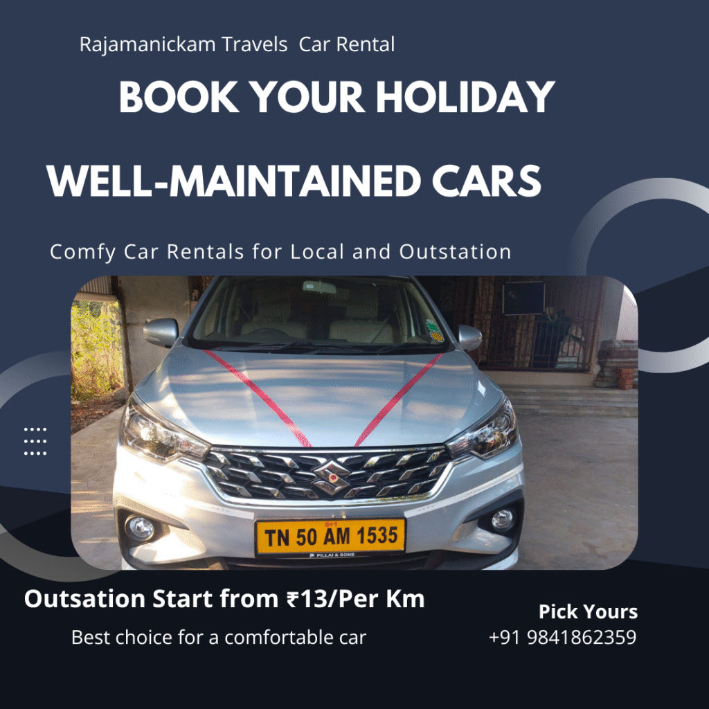 Chennai One Day Car Rental with Driver Rates at Best Price